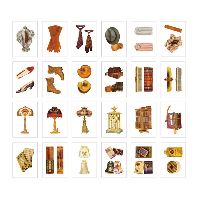NACOO Vintage object label and mini sticker set