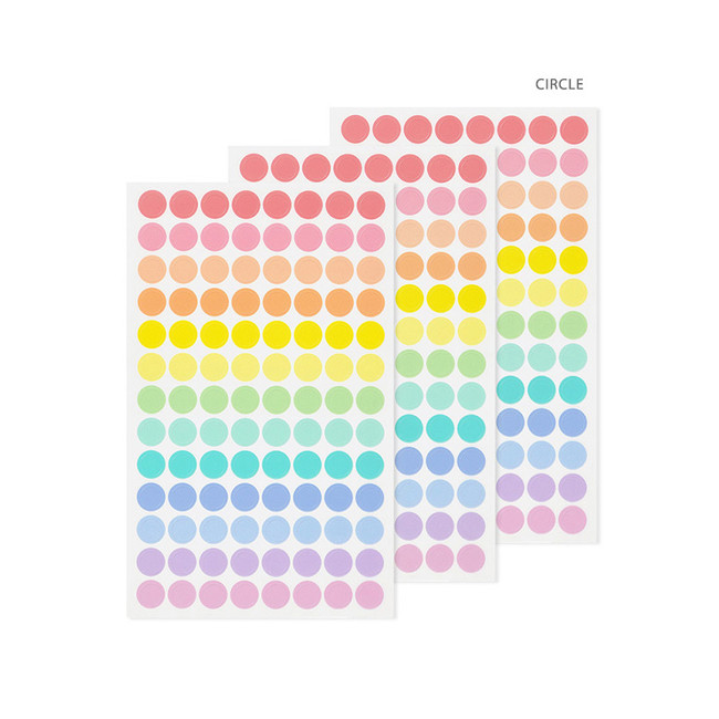 Antenna Shop Clear Point Circle Number Paper Sticker Pack