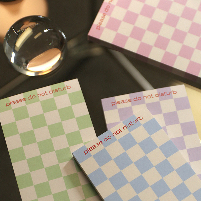 PAPERIAN Do Not Disturb Checkerboard Writing Pad