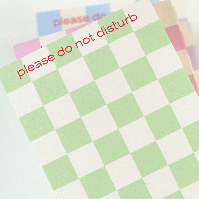 PAPERIAN Do Not Disturb Checkerboard Writing Pad