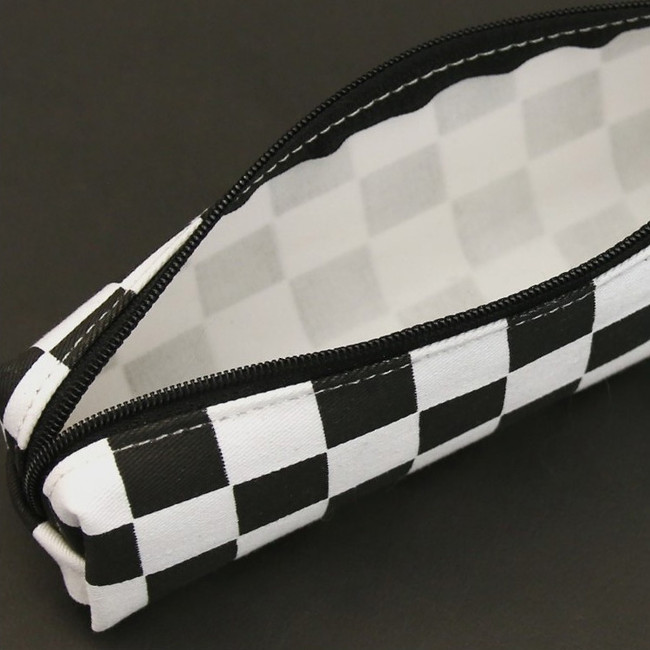 Second Mansion Checker Board Zipper Tube Pencil Case