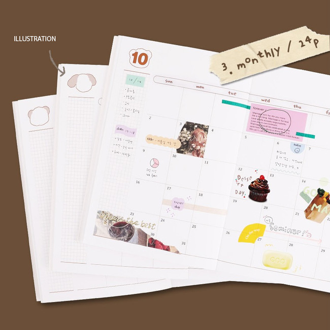 Wanna This Tailorbird Fluffy B6 Dateless Weekly Diary Planner