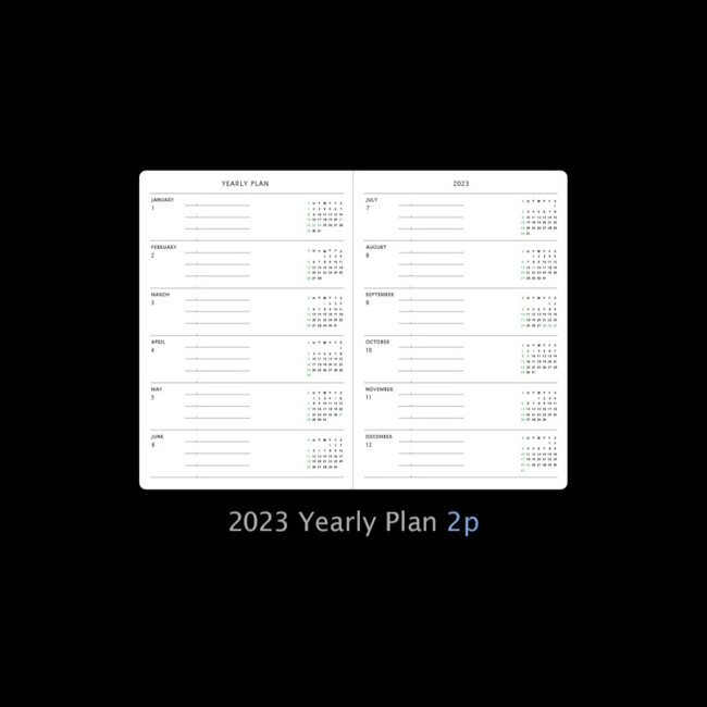 Paperian 2023 Simple B6 Hardcover Dated Weekly Planner