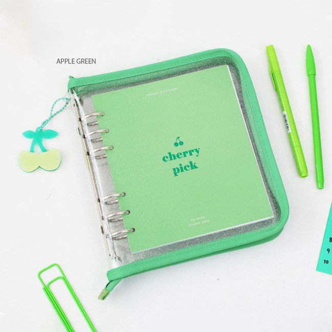 Cherry Pick Wide A6 Zipper 6-ring Dateless Weekly Diary Ver4