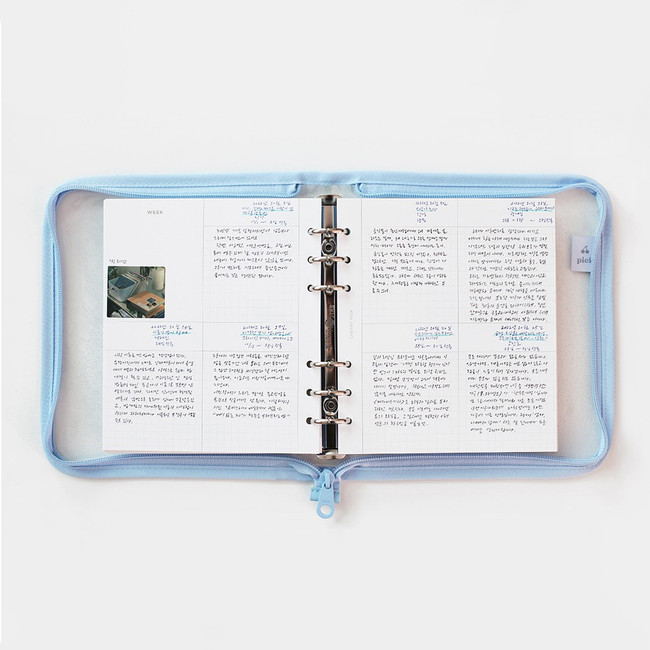 Cherry Pick Wide A6 Zipper 6-ring Dateless Weekly Diary Ver4