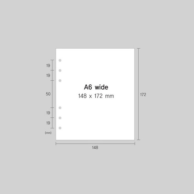 Jam studio Dream 6-ring Wide A6 Notebook Paper Refills Set