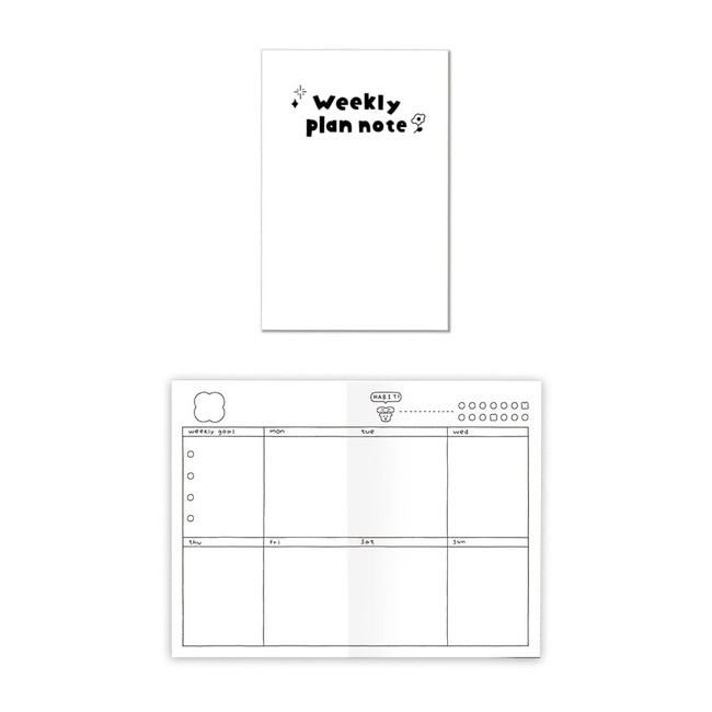 Dash And Dot Little Rough A6 Dateless Weekly Planner