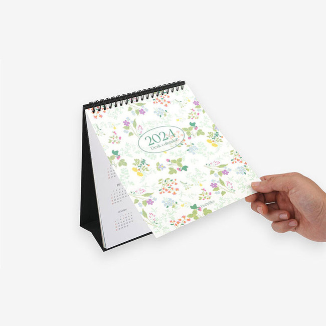 Dailylike 2024 Pattern Monthly Standing Flip Desk Calendar