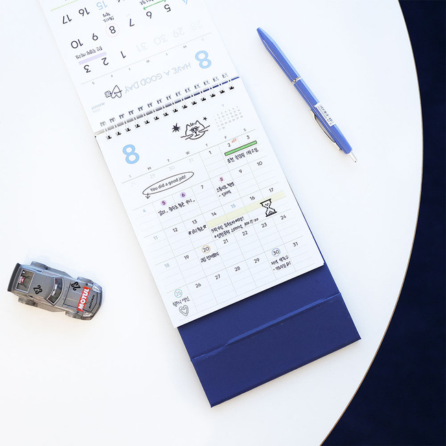 2024 Beginning Simple B6 Monthly Standing Flip Desk Calendar