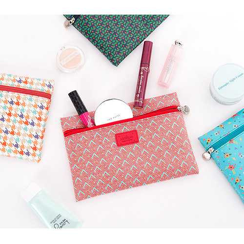 Ardium Colorful pattern slim zipper pouch medium - fallindesign