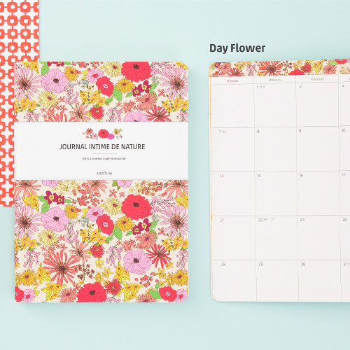 2015 Ardium Nature flower pattern dated journal scheduler