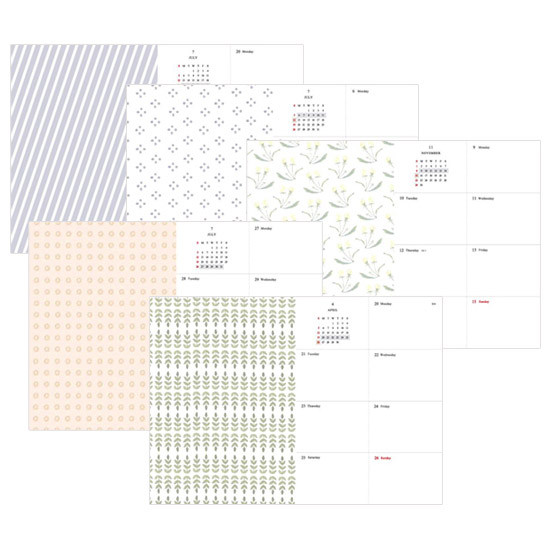 2015 Iconic Colette vintage pattern dated diary scheduler