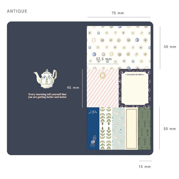 Iconic sticky book with different designed sticky note ver.3