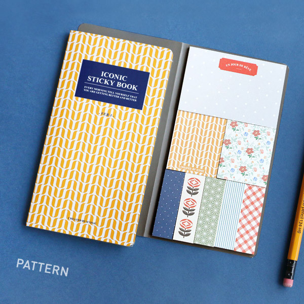 Iconic sticky book with different designed sticky note ver.3