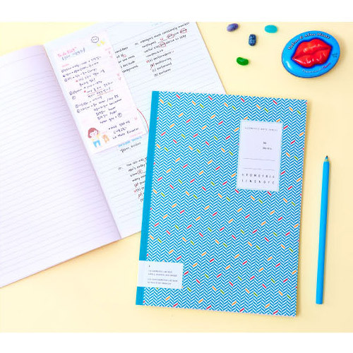 Ardium Geometric pattern lined notebook large - fallindesign.com