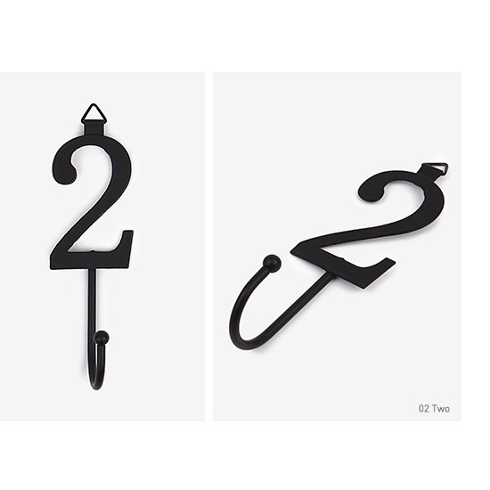Dailylike Number wall hook - one, two, three | fallindesign