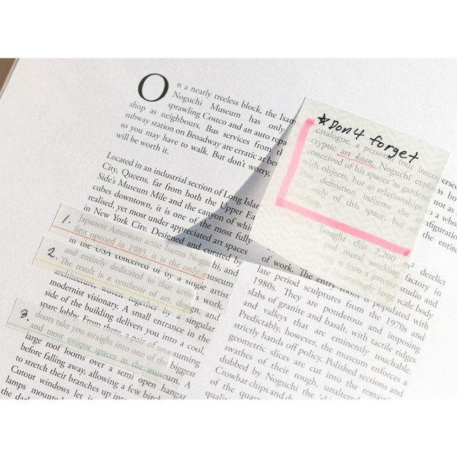 Iconic Translucent tracing paper sticky memo note set - fallindesign
