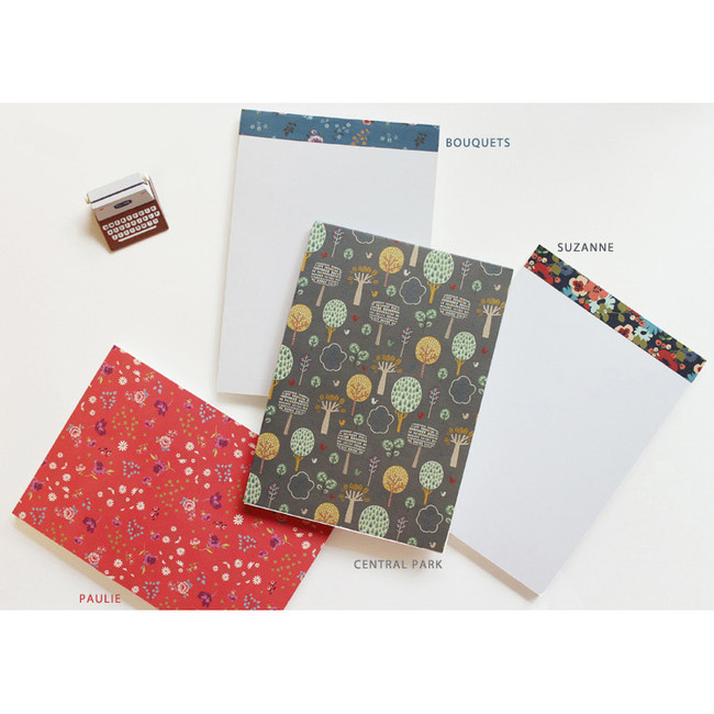 Paperian La vie en rose A5 size plain notepad - fallindesign