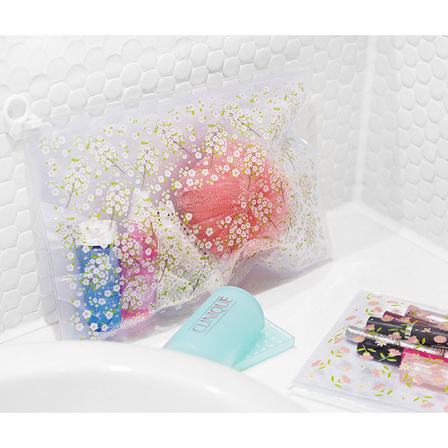 Ardium Pattern bling clear zip lock medium pouch - fallindesign