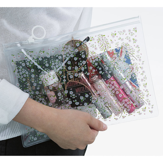 Ardium Pattern bling clear zip lock medium pouch - fallindesign