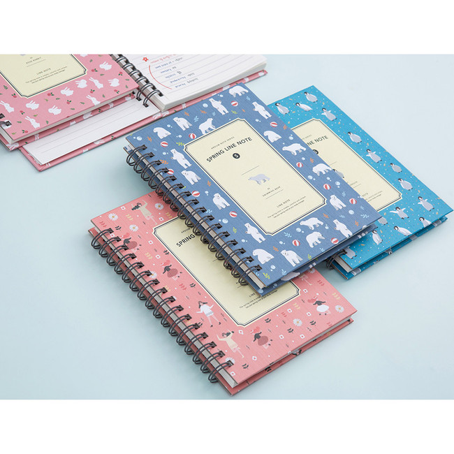 Ardium Wirebound spring lined small notebook - fallindesign