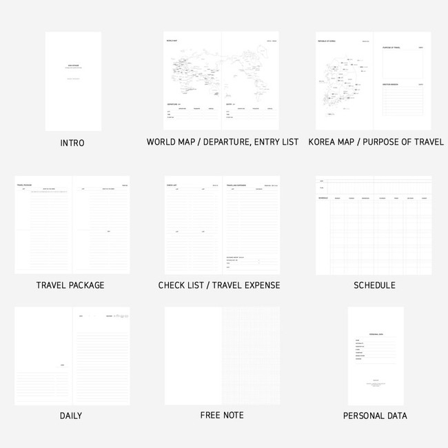 Dash and Dot Bon voyage wave travel note planner - fallindesign.com
