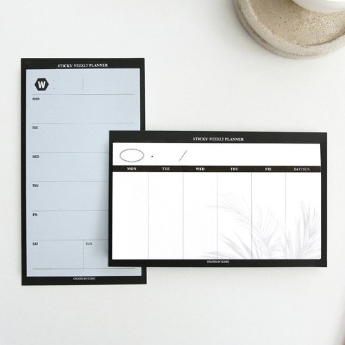 Iconic Simple sticky weekly planner - Fallindesign.com
