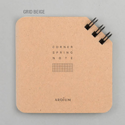 Corner mini spiral lined/Grid notepad notebook - fallindesign