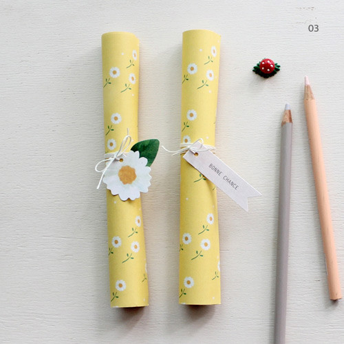 Gentle Wave Nature rolled up letter with gift tags and string