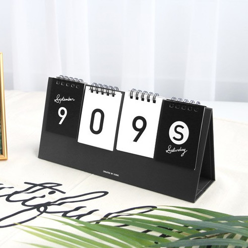 Iconic Simple flip perpetual standing desk calendar - fallindesign