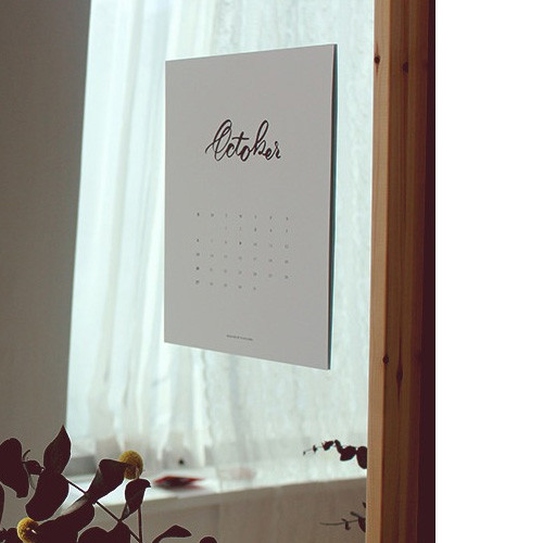 Wanna This 2019 Calligraphy A4 size calendar sheets pad