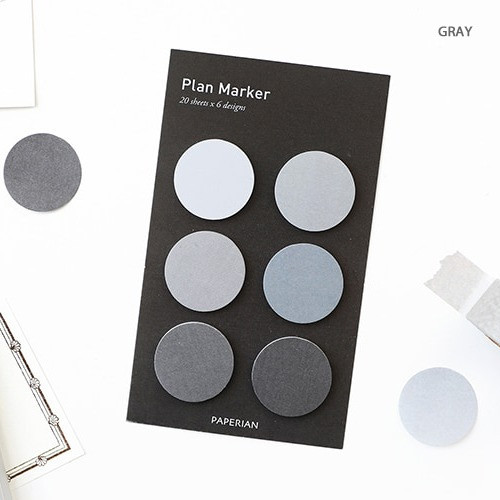 Round small sticky notepad for monthly and weekly plan