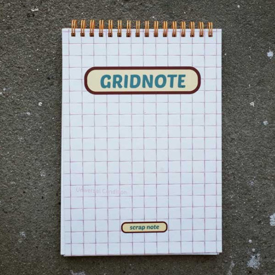 UNIVERSAL CONDITION Scrap note A5 size spiral grid notebook
