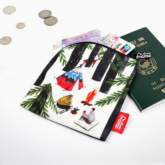 All new frame Myeongmi Choi E collection mini zipper pouch