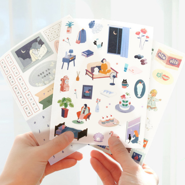 ICONIC Diary deco sticker 9 sheets in one set ver10