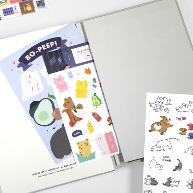 ICONIC Diary deco sticker 9 sheets in one set ver10