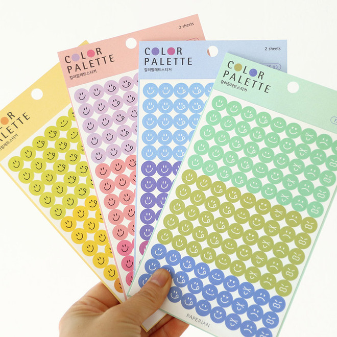 PAPERIAN Color palette face deco sticker set