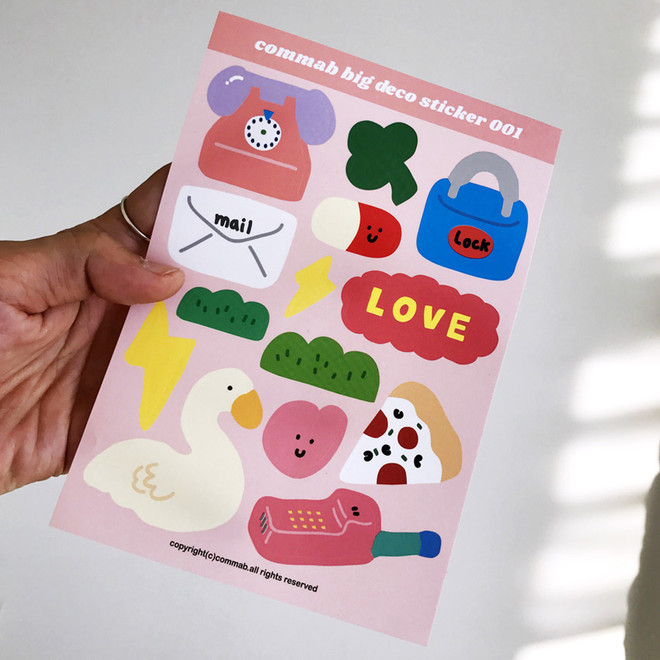 Design comma-B Big deco paper sticker - Fallindesign.com