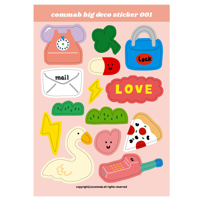 Design comma-B Big deco paper sticker - Fallindesign.com