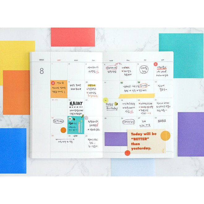 Indigo Colorful decorative paper sticker pack 50 sheets