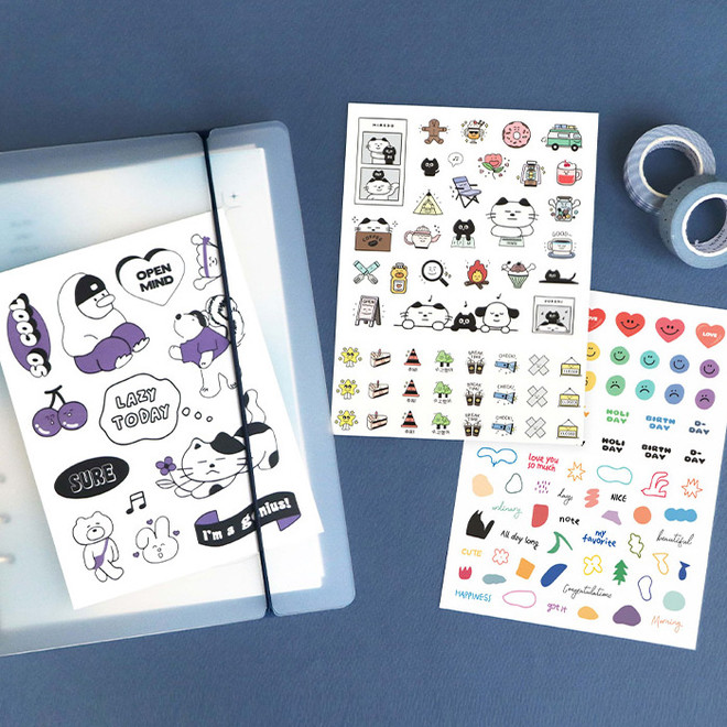 ICONIC Diary Deco Sticker 9 Sheets in One Set Ver12