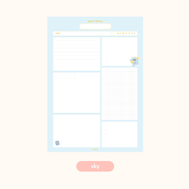 Indigo Monster School B5 Writing Notepad - Fallindesign.com