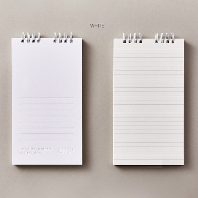 Ardium B+W Wirebound Long Lined Notepad - Fallindesign
