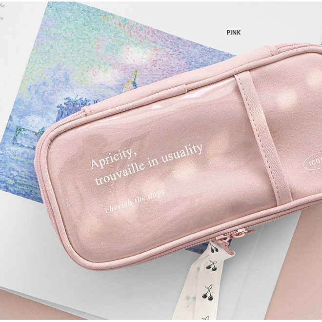 Iconic Cottony Large Rectangular Pencil Case Pen Pouch