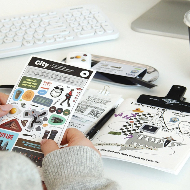 Indigo Storage Magazine Paper Sticker Pack - Fallindesign
