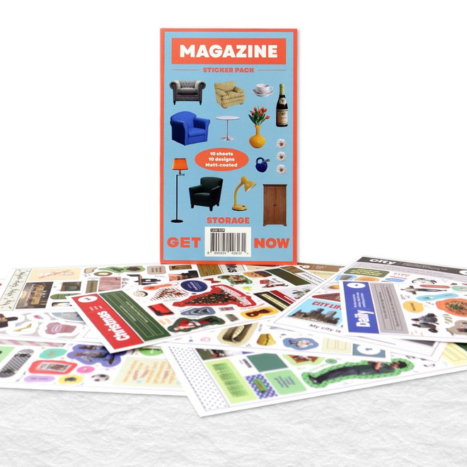 Indigo Storage Magazine Paper Sticker Pack - Fallindesign