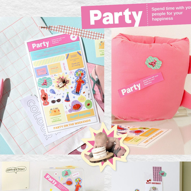 Indigo Storage Magazine Paper Sticker Pack - Fallindesign