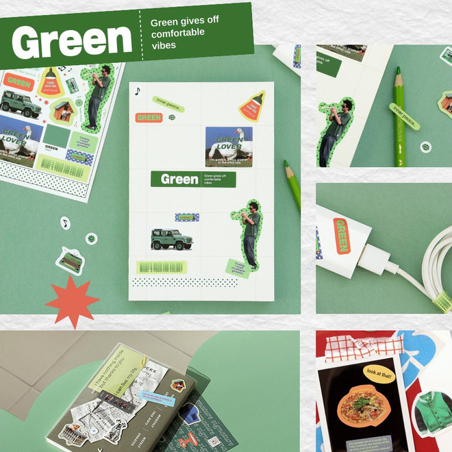 Indigo Storage Magazine Paper Sticker Pack - Fallindesign