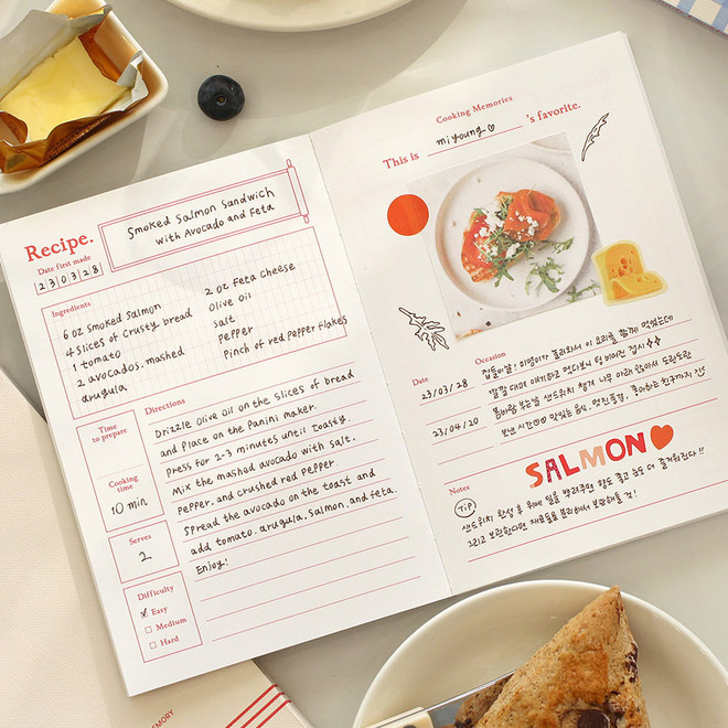 PAPERIAN 45 Recipes Homemade Kitchen Cookbook