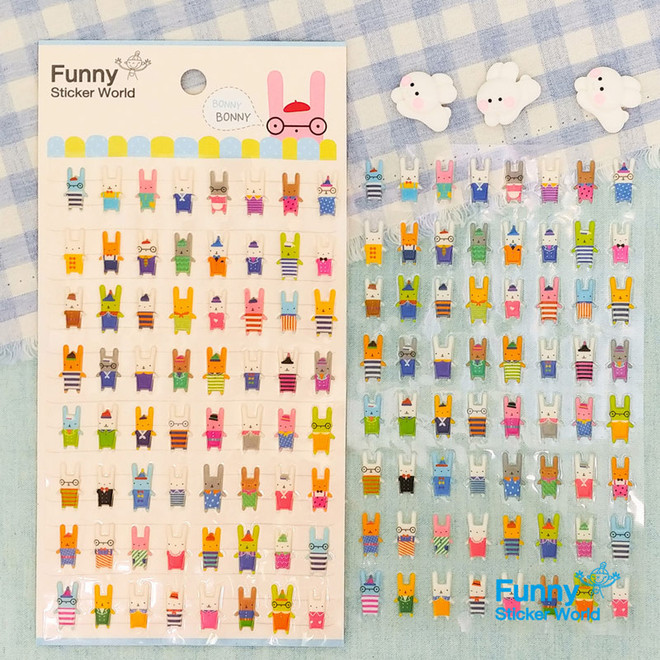 Funny Sticker Bonny Bonny Puffy Deco Sticker